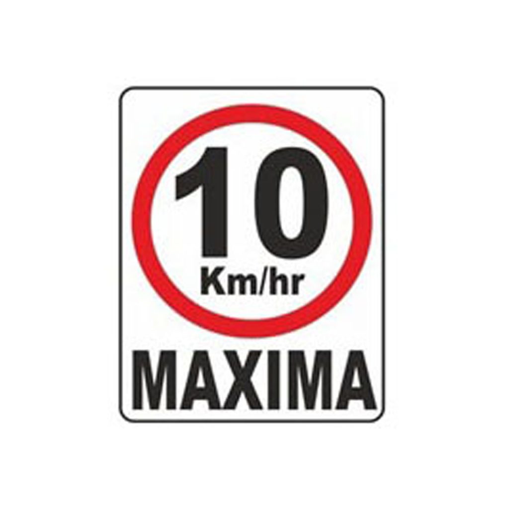 Señalamiento de Máxima Velocidad 10 km por hora 28x36cm - Sandys Fire ...