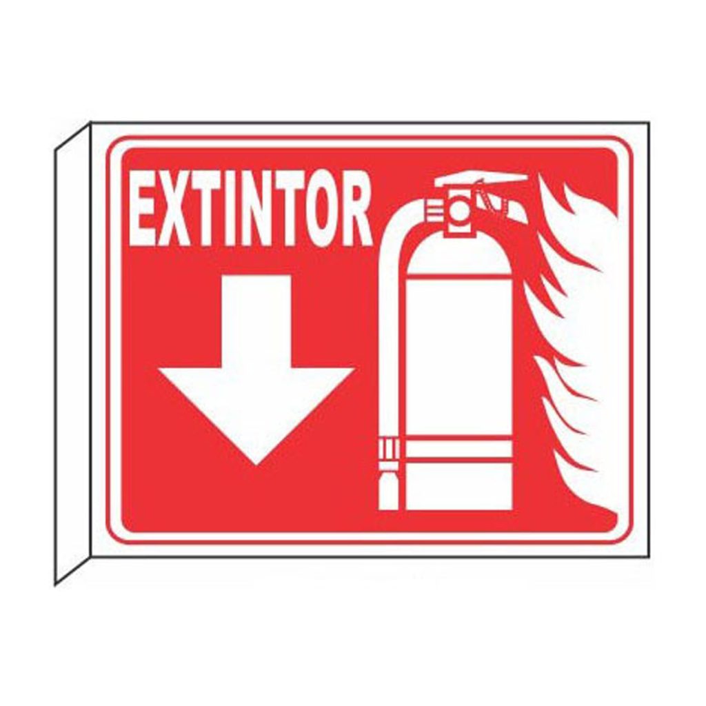 Señalamiento de Extintor Tipo Bandera 20x25cm - Sandys Fire - Equipos ...